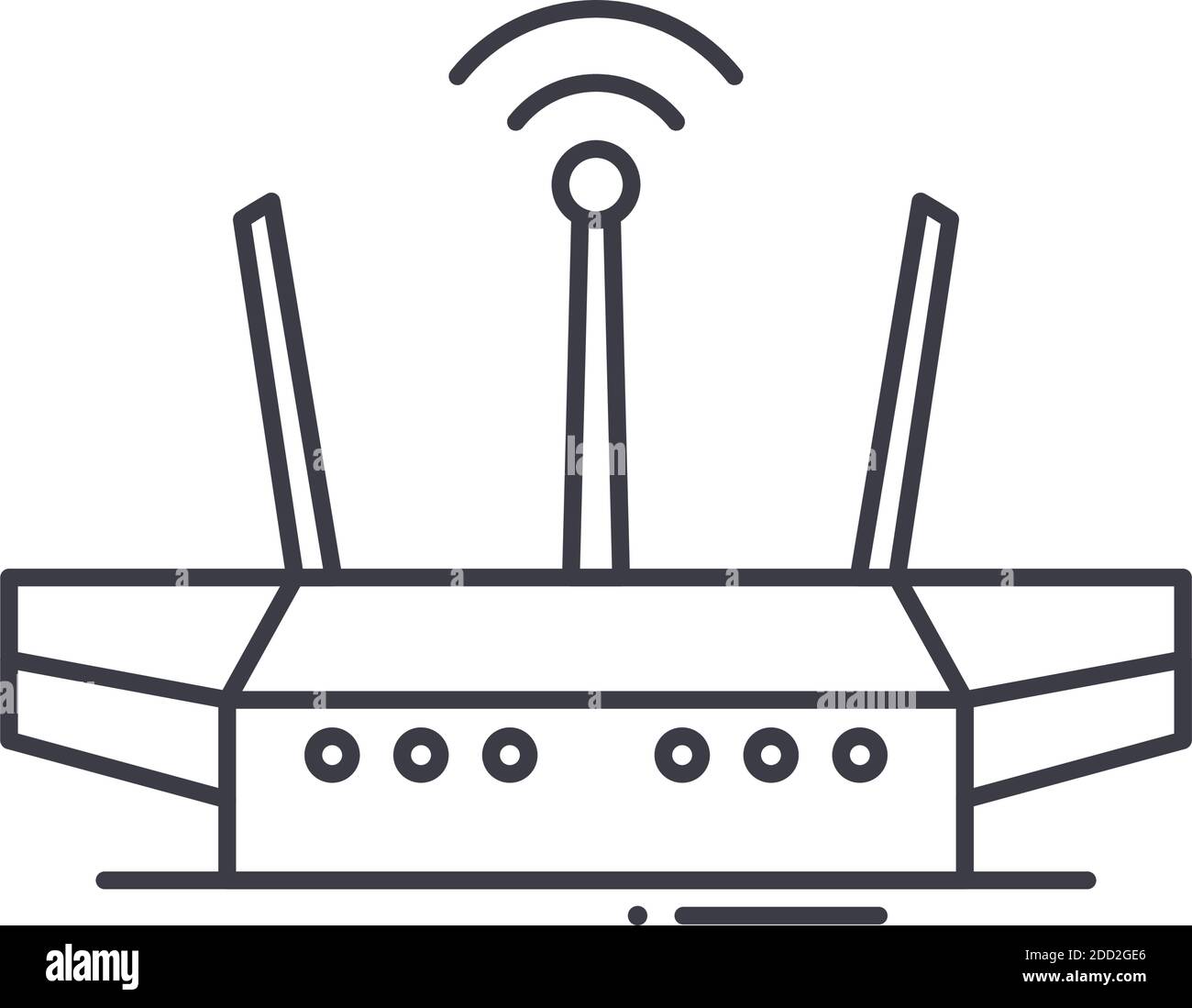Wifi router icon, linear isolated illustration, thin line vector, web ...