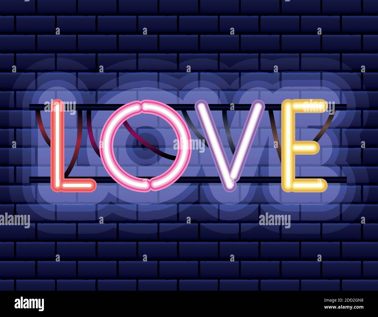 love lettering in neon font Stock Vector Image & Art - Alamy