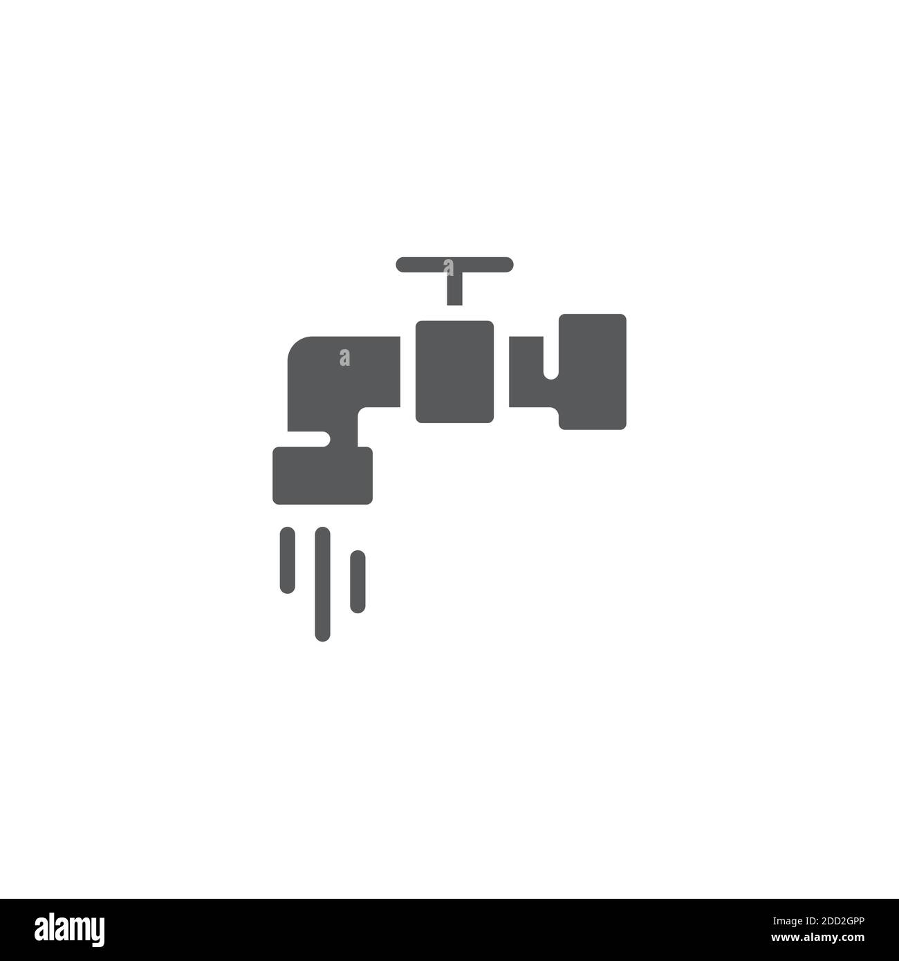 Faucet and drop icon, color, line, outline vector sign, linear style ...