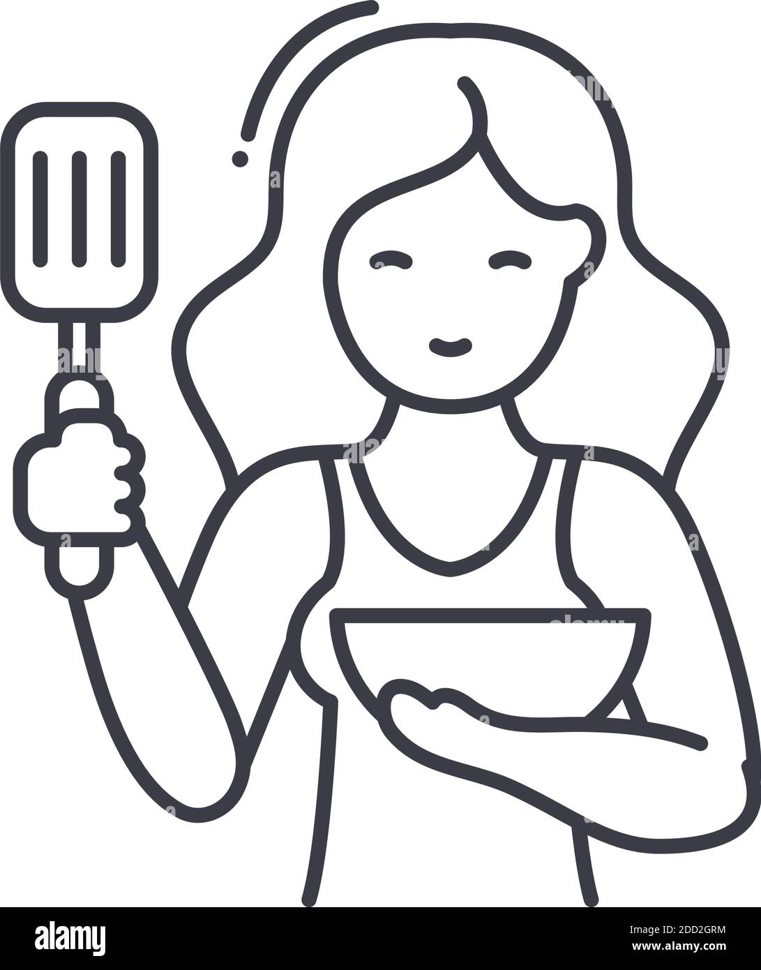 Wife icon, linear isolated illustration, thin line vector, web design ...