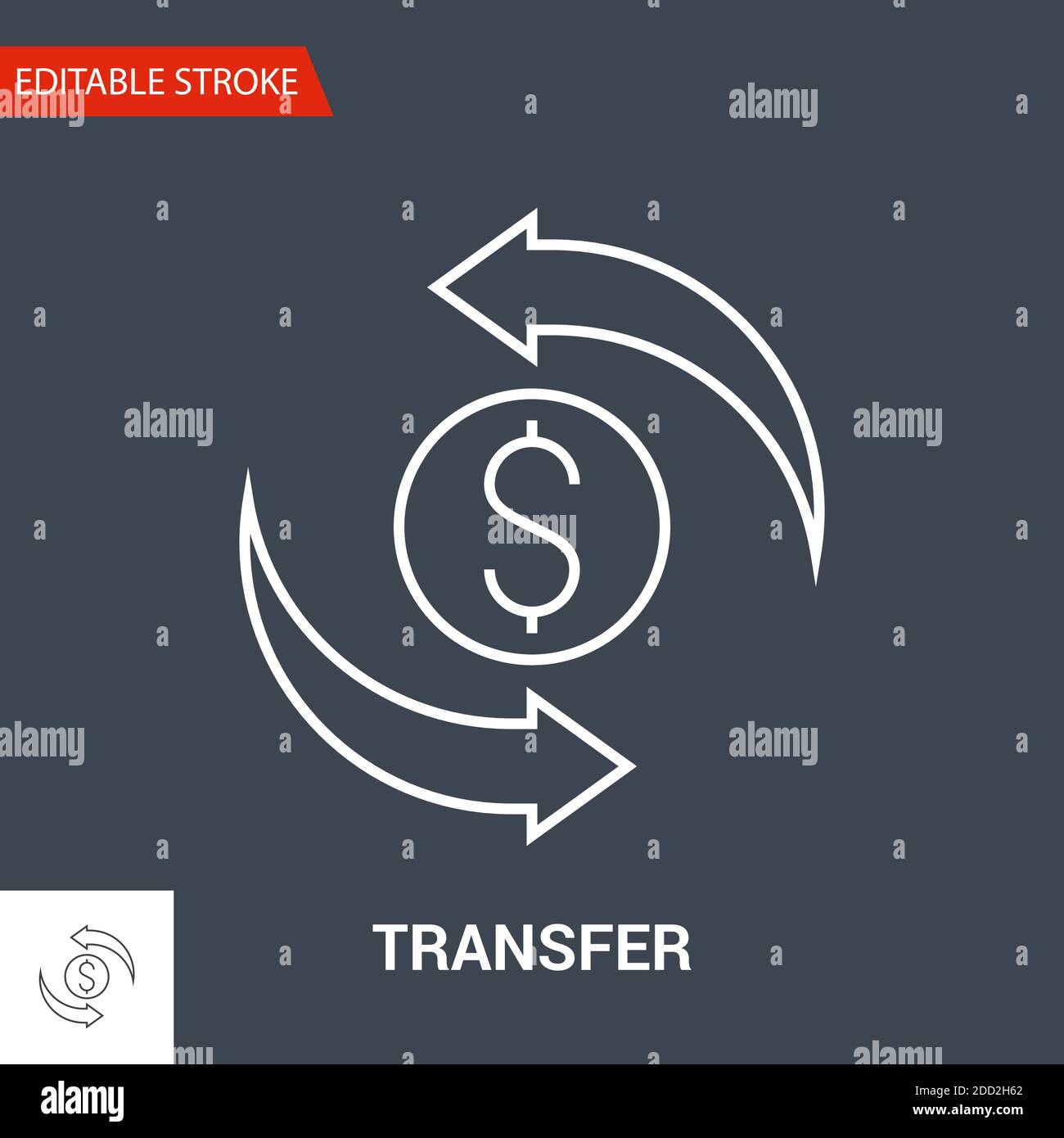 Transfer Icon. Thin Line Vector Illustration Stock Vector Image & Art ...