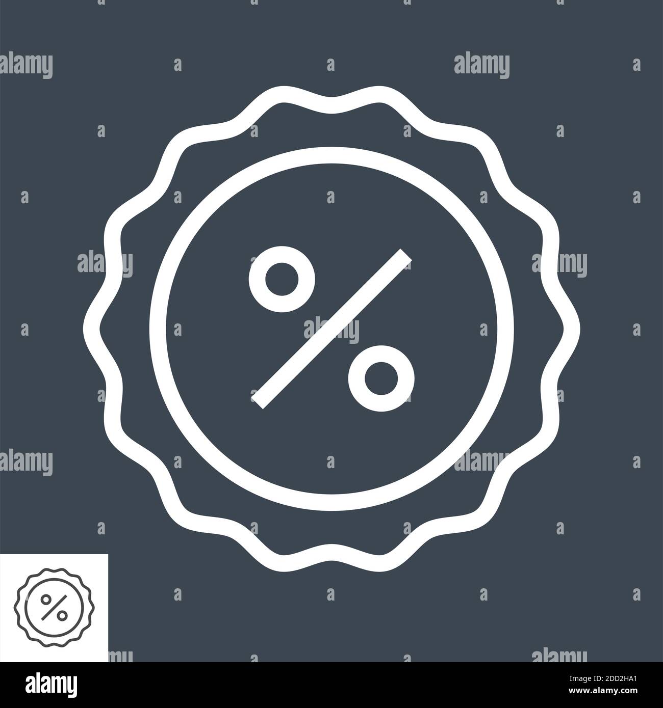 Percent Badge Thin Line Vector Icon Stock Vector Image & Art - Alamy