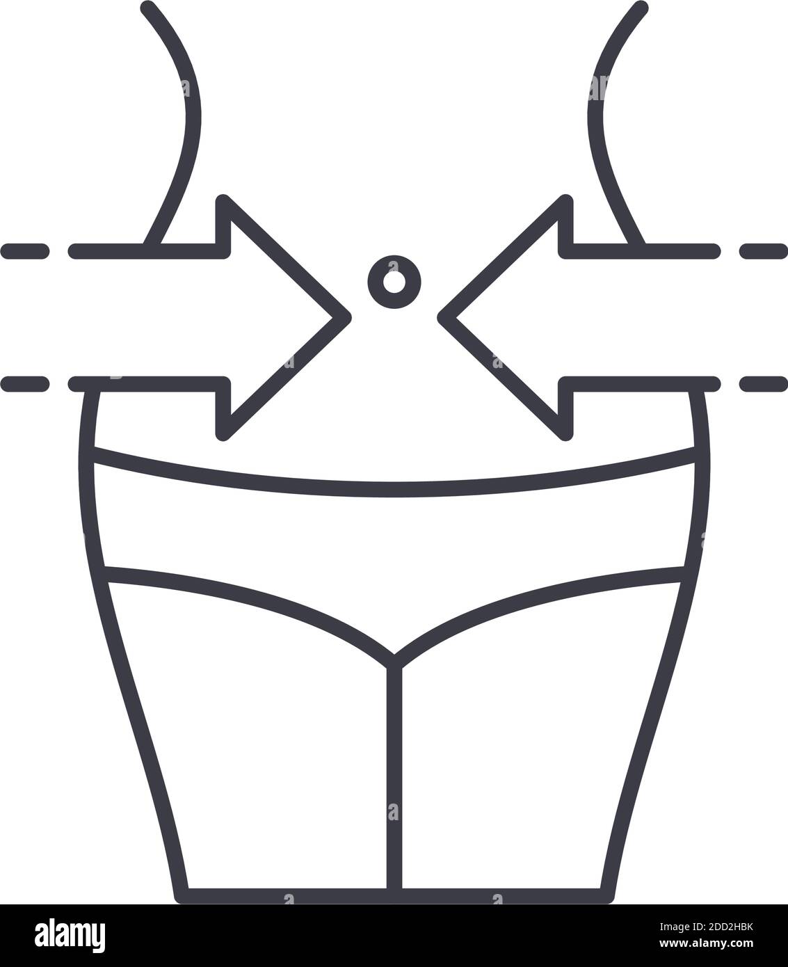 Weight loss icon, linear isolated illustration, thin line vector, web ...