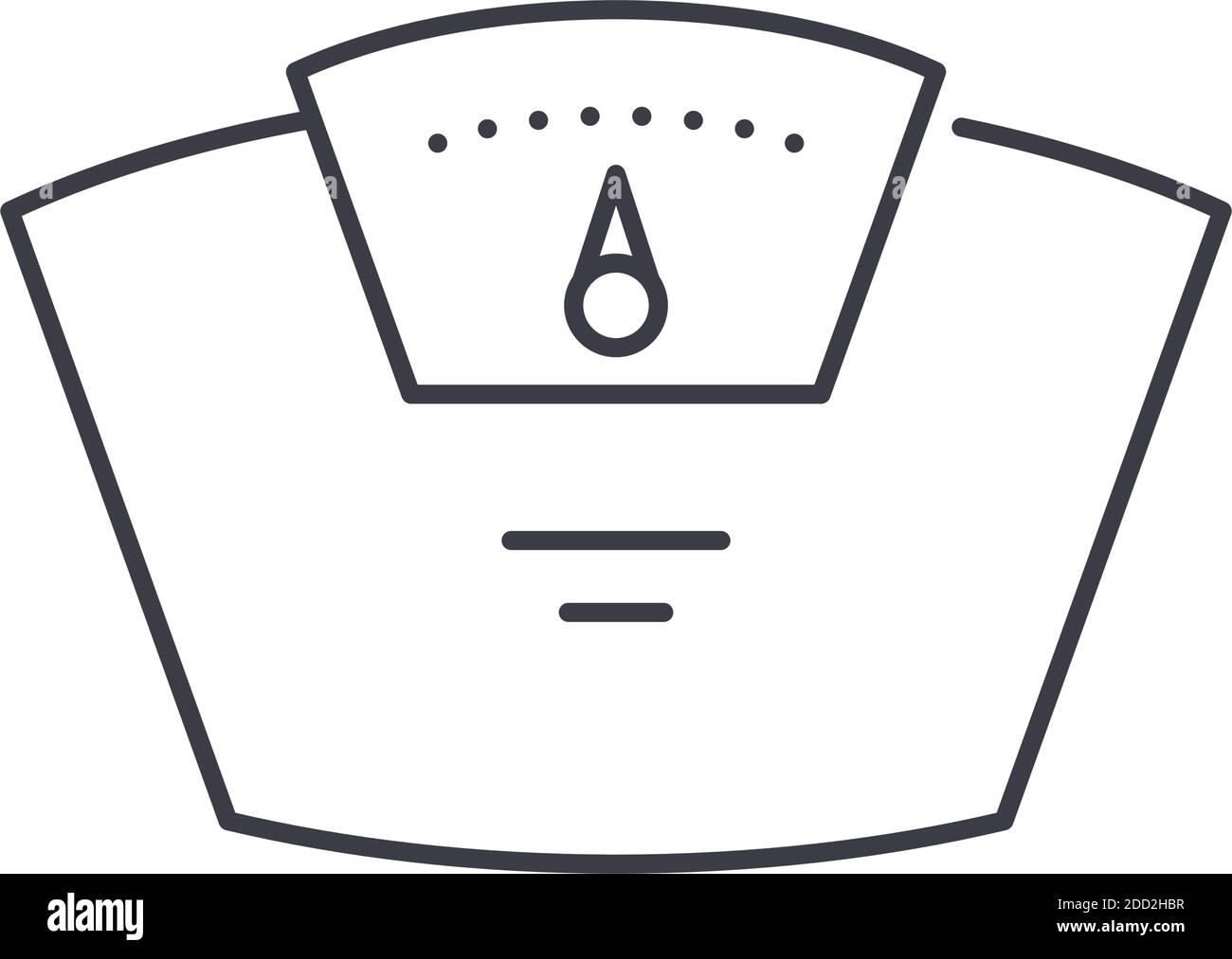 Weight scales icon, linear isolated illustration, thin line vector, web ...