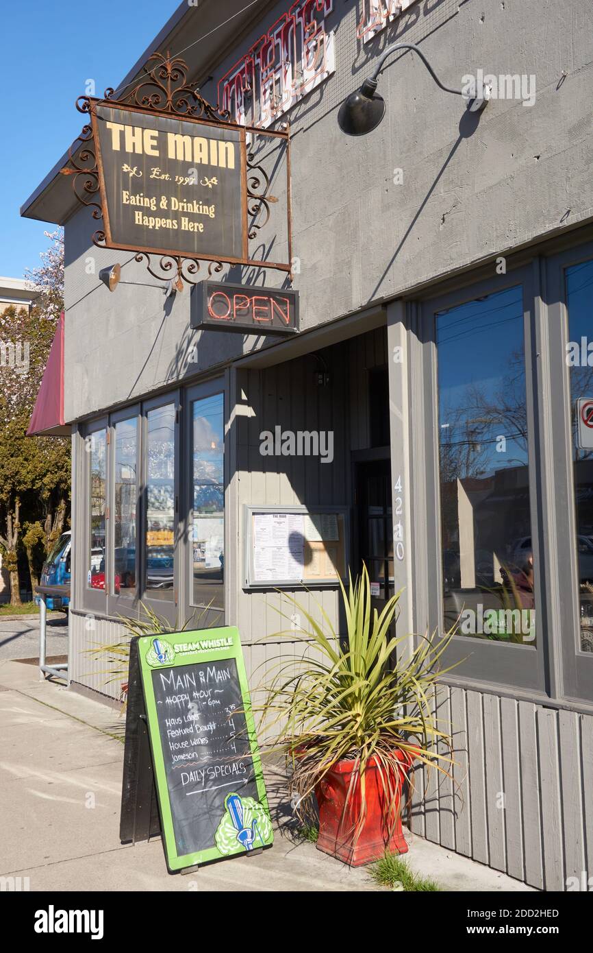 The Main restaurant on Main Street, Vancouver, British Columbia, Canada ...