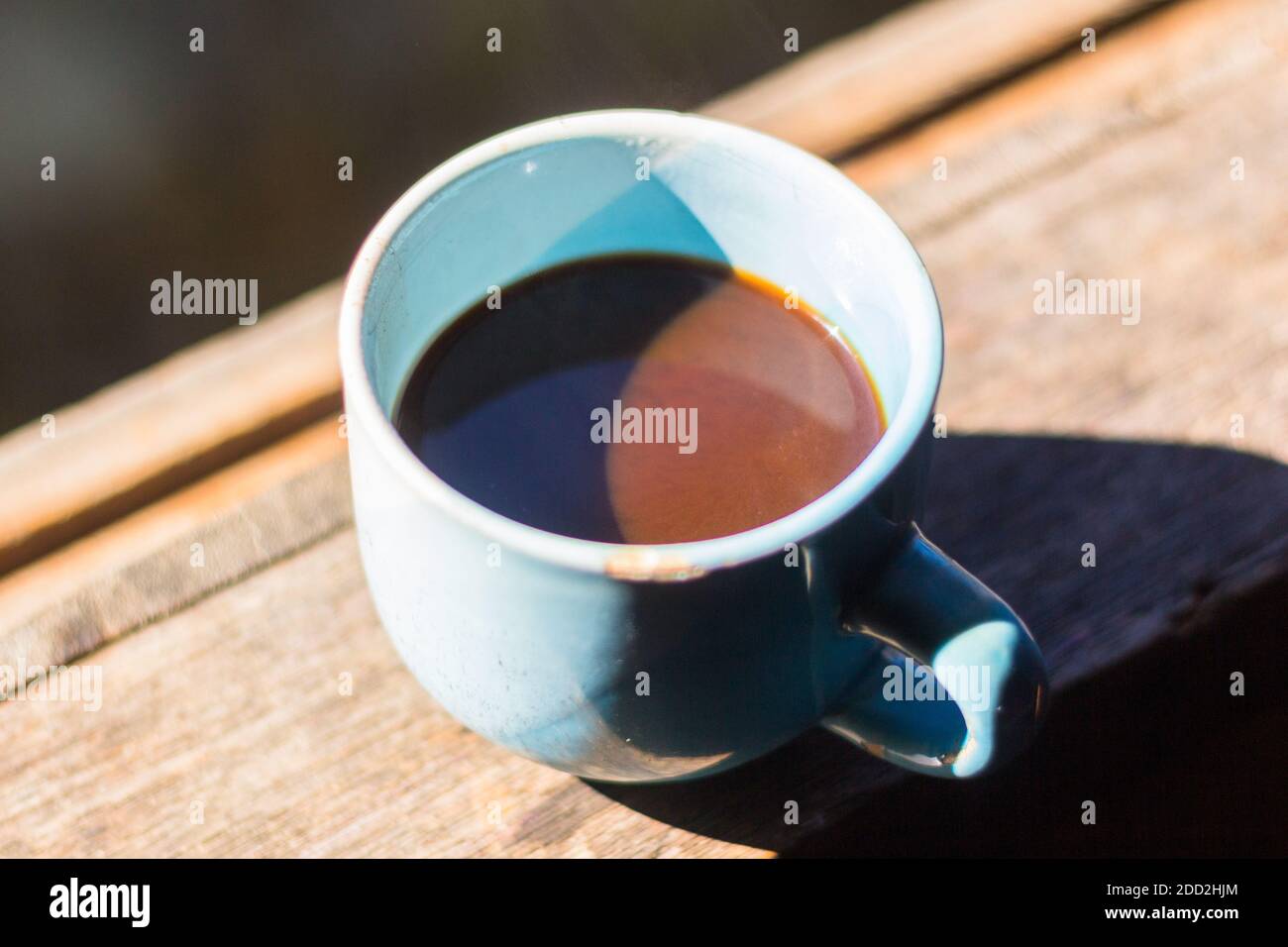 A cup of native coffee in the hinterlands of Abra, Philippines Stock ...