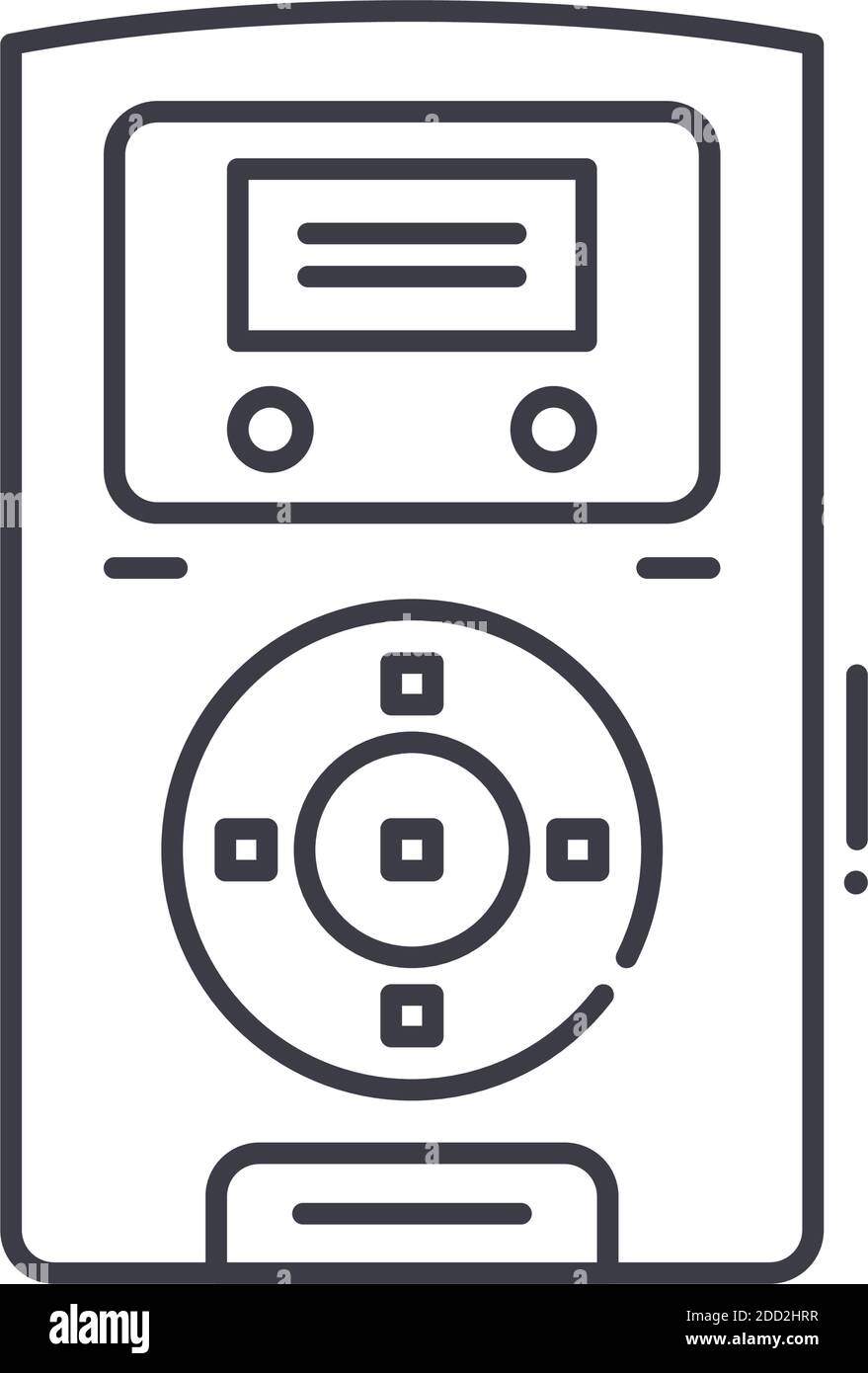 Voice recorder icon, linear isolated illustration, thin line vector ...