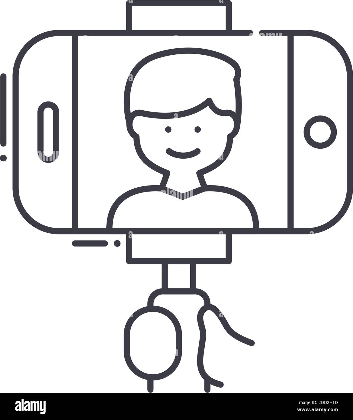 Vlog icon, linear isolated illustration, thin line vector, web design ...