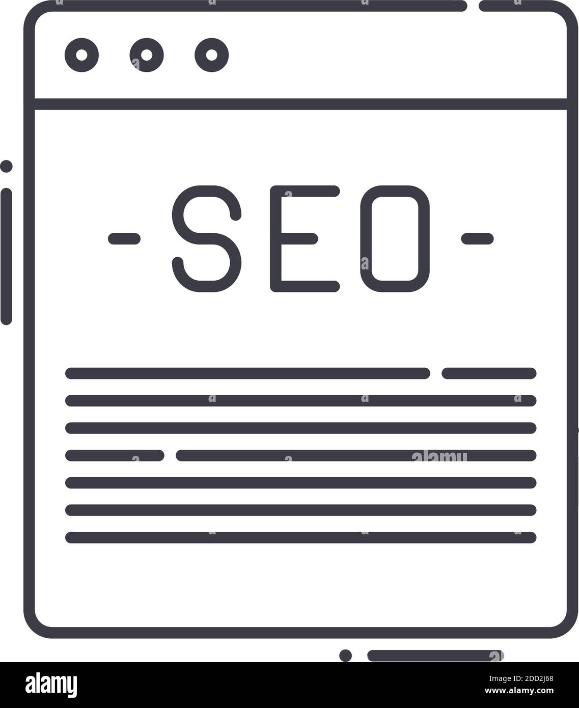 Website optimization icon, linear isolated illustration, thin line vector, web design sign ...