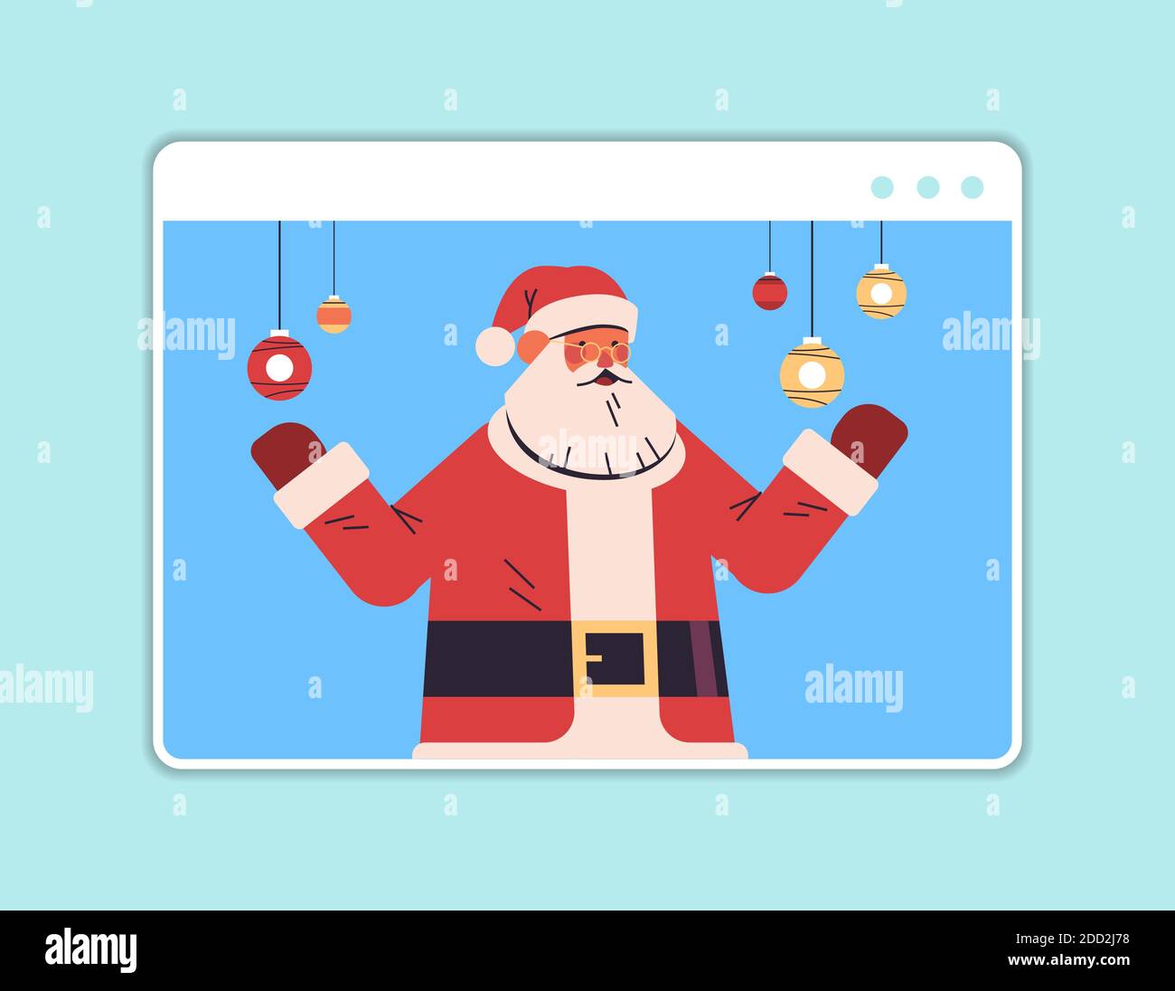 santa claus having fun happy new year and merry christmas holidays ...