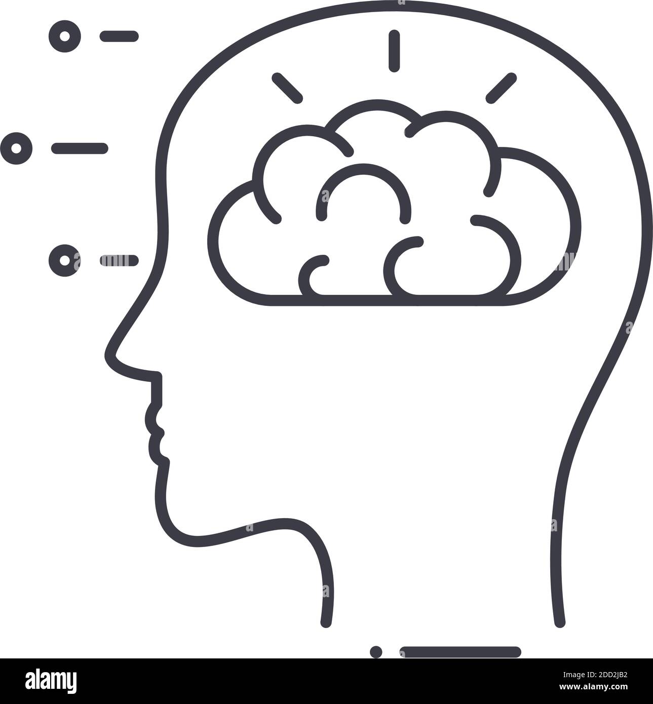 Vision statement icon, linear isolated illustration, thin line vector ...