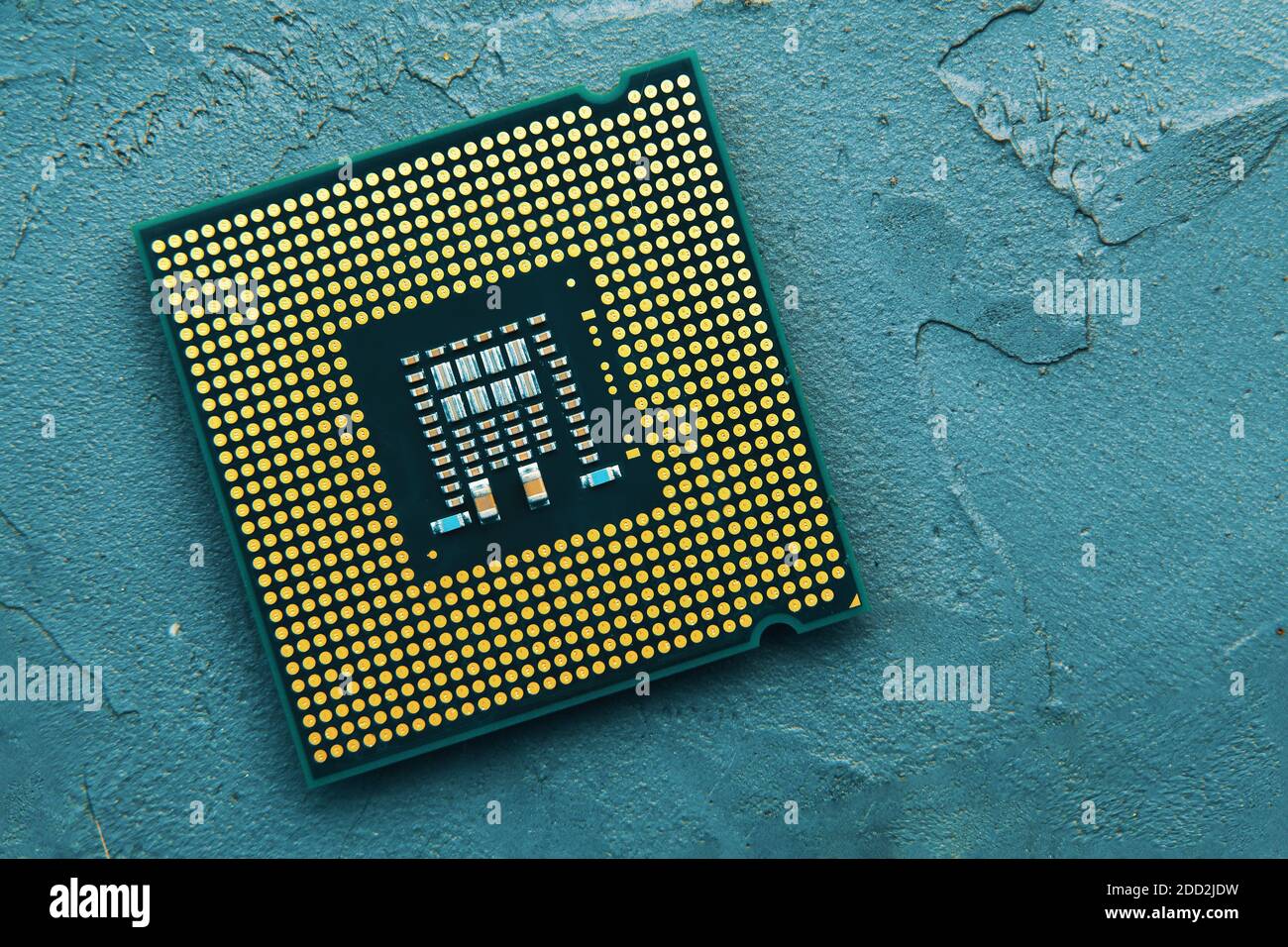 Close-up of CPU Chip Computer Processor. Top view Stock Photo - Alamy