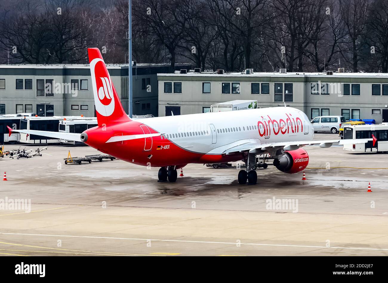 Air Berlin airplane at the Berlin Tegel Airport Stock Photo - Alamy