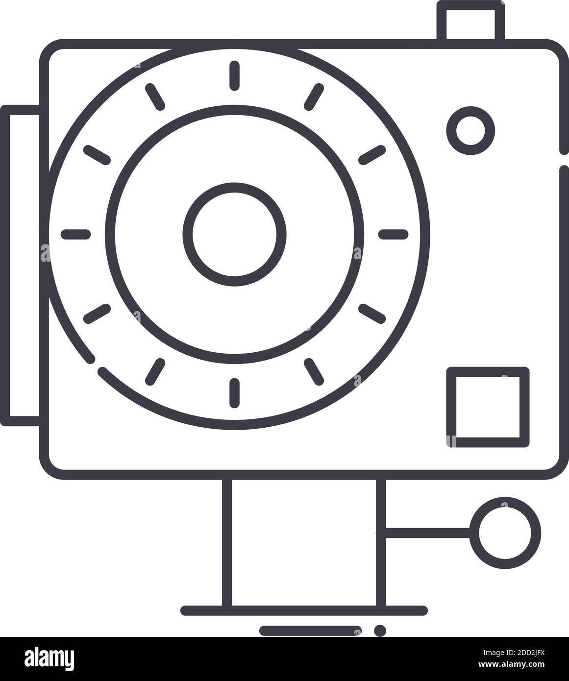 Vlog camera icon, linear isolated illustration, thin line vector, web ...