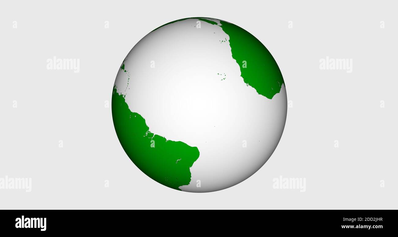 Cartoon earth globe isolate on white background. Fake 3D earth globe 4k ...