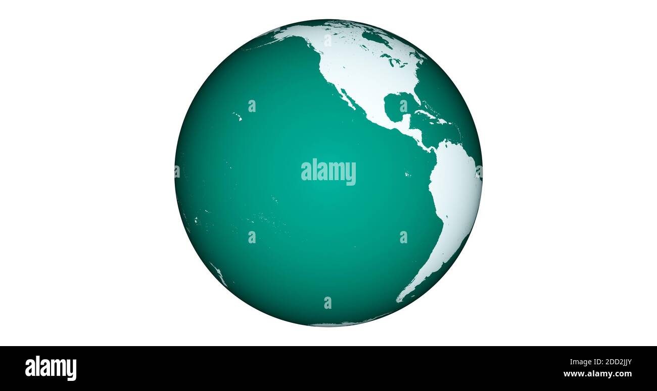 Cartoon earth globe isolate on white background. Fake 3D earth globe 4k ...