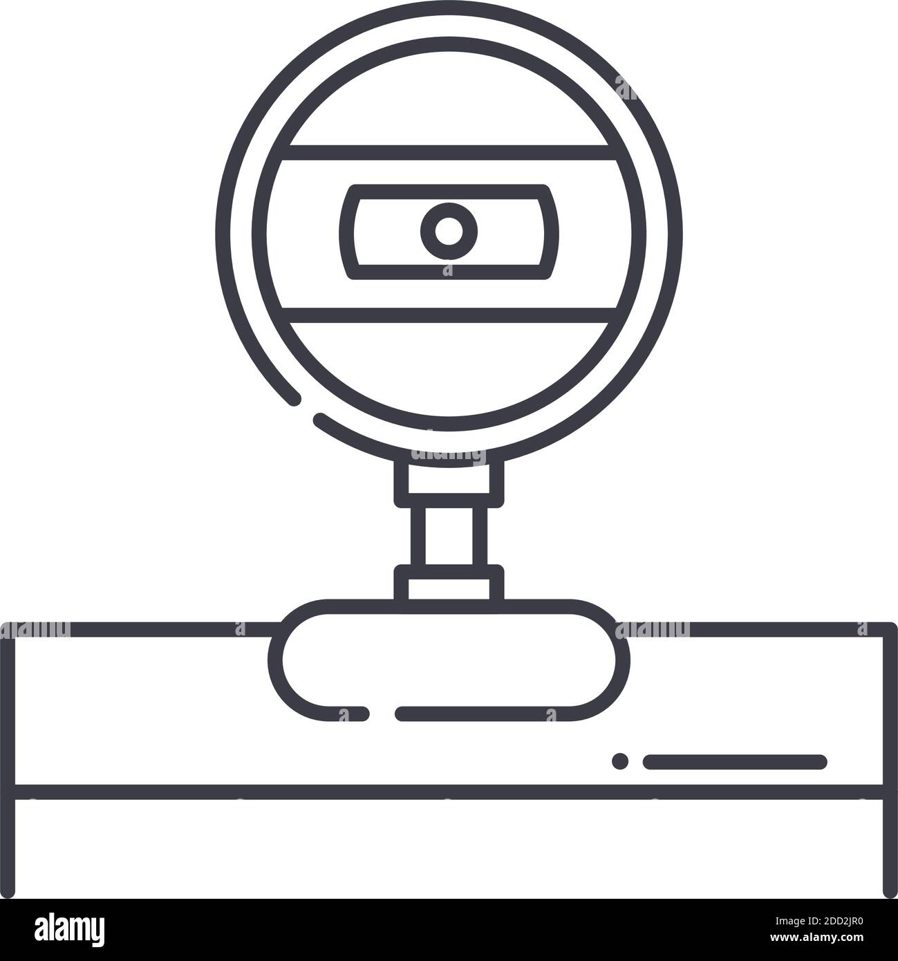Webcamera icon, linear isolated illustration, thin line vector, web design sign, outline concept ...