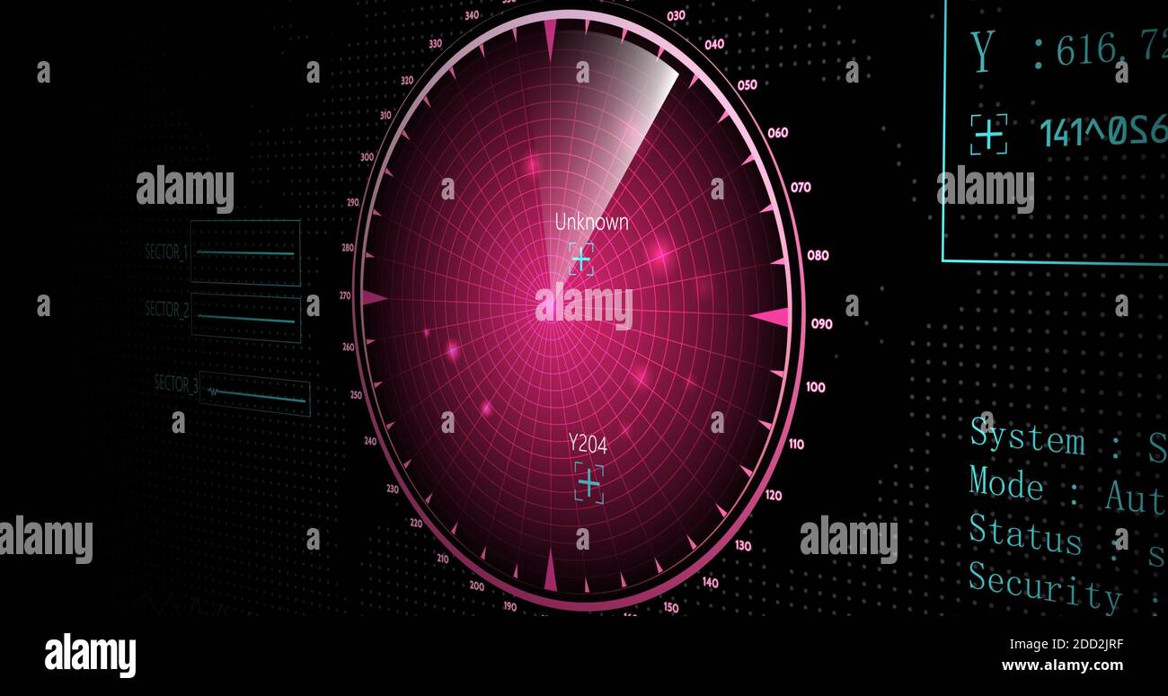 Enemy Aircrafts Or Ships Detected By Radar Scan Objects Speed And