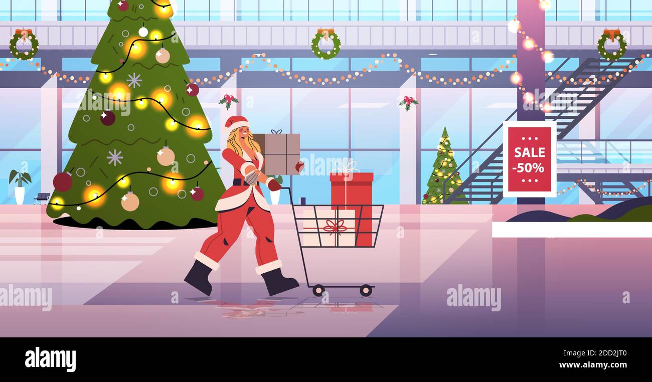 Shopping mall santa claus Stock Vector Images - Alamy