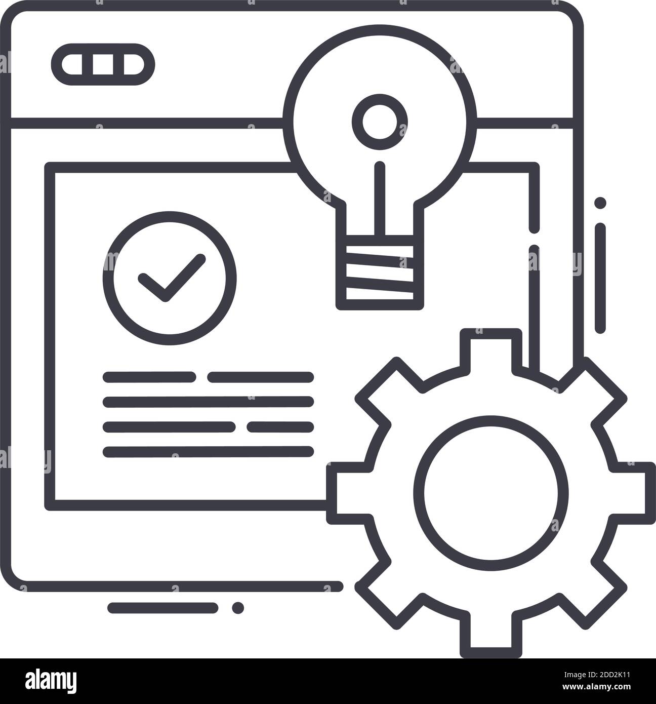 Web extension icon, linear isolated illustration, thin line vector, web ...