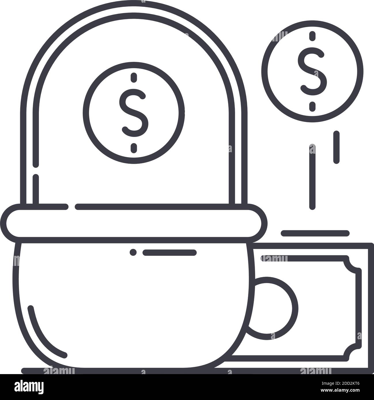 Wealth management concept icon, linear isolated illustration, thin line ...