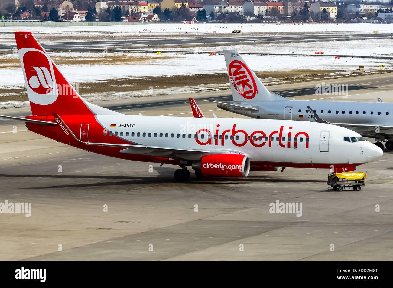 Air Berlin Boeing 737 airplane at the Berlin Tegel Airport Stock Photo ...
