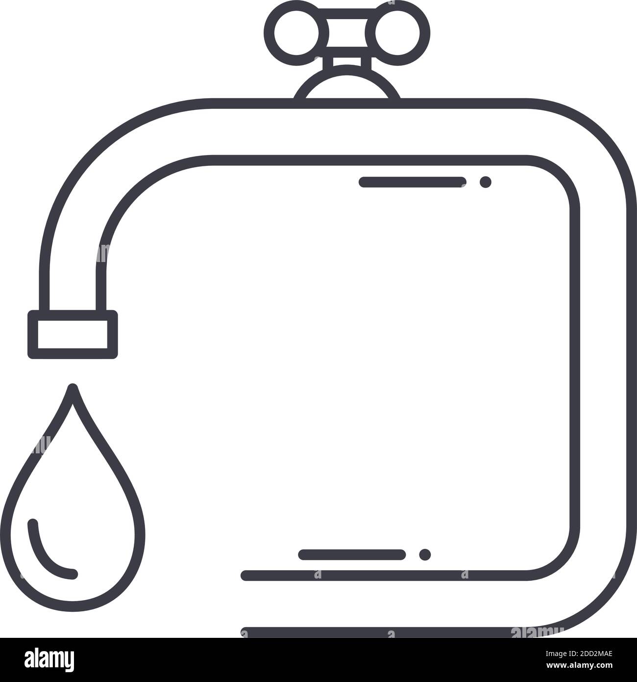 Water supply icon, linear isolated illustration, thin line vector, web ...