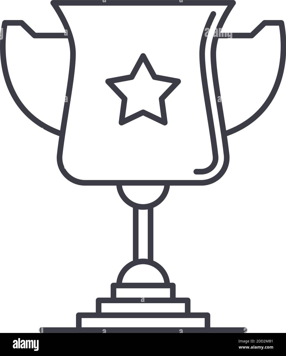 Victory trophy icon, linear isolated illustration, thin line vector ...