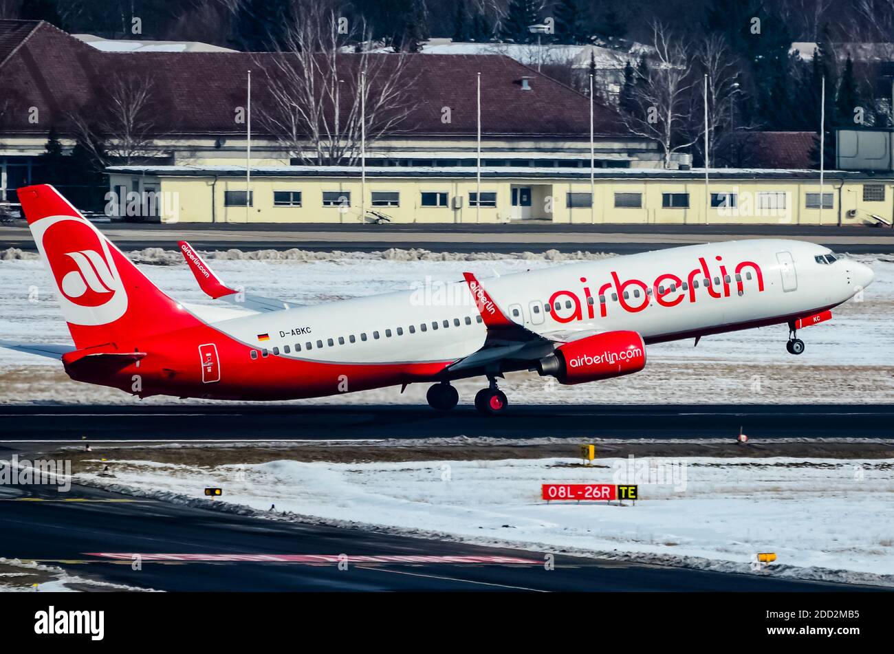 Air Berlin Boeing 737 airplane at the Berlin Tegel Airport Stock Photo ...