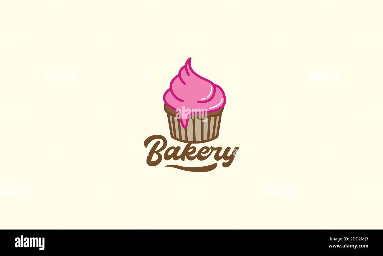 simple cake colorful logo vector icon illustration design Stock Vector ...