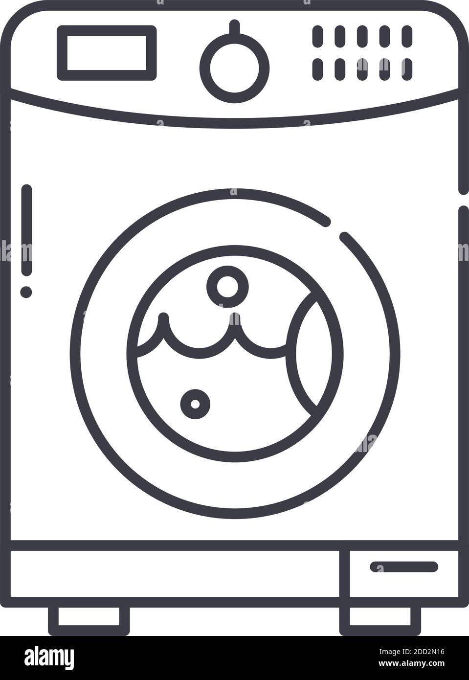 Washing machine image icon, linear isolated illustration, thin line ...