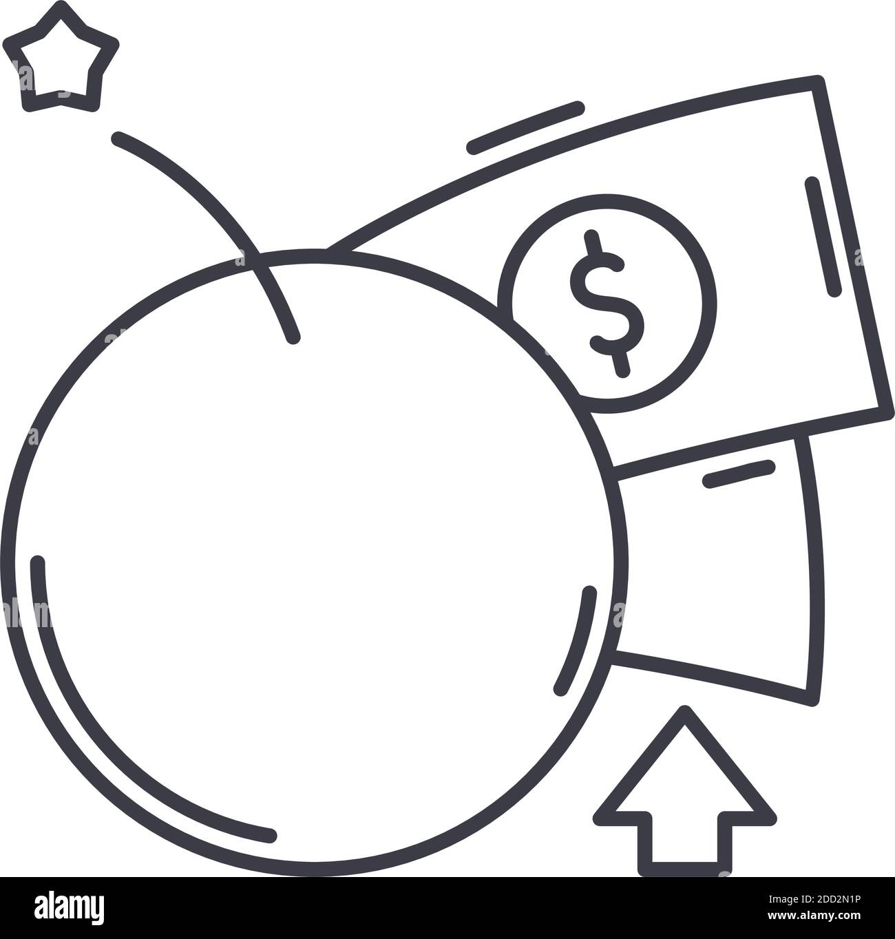 Venture capital icon, linear isolated illustration, thin line vector ...