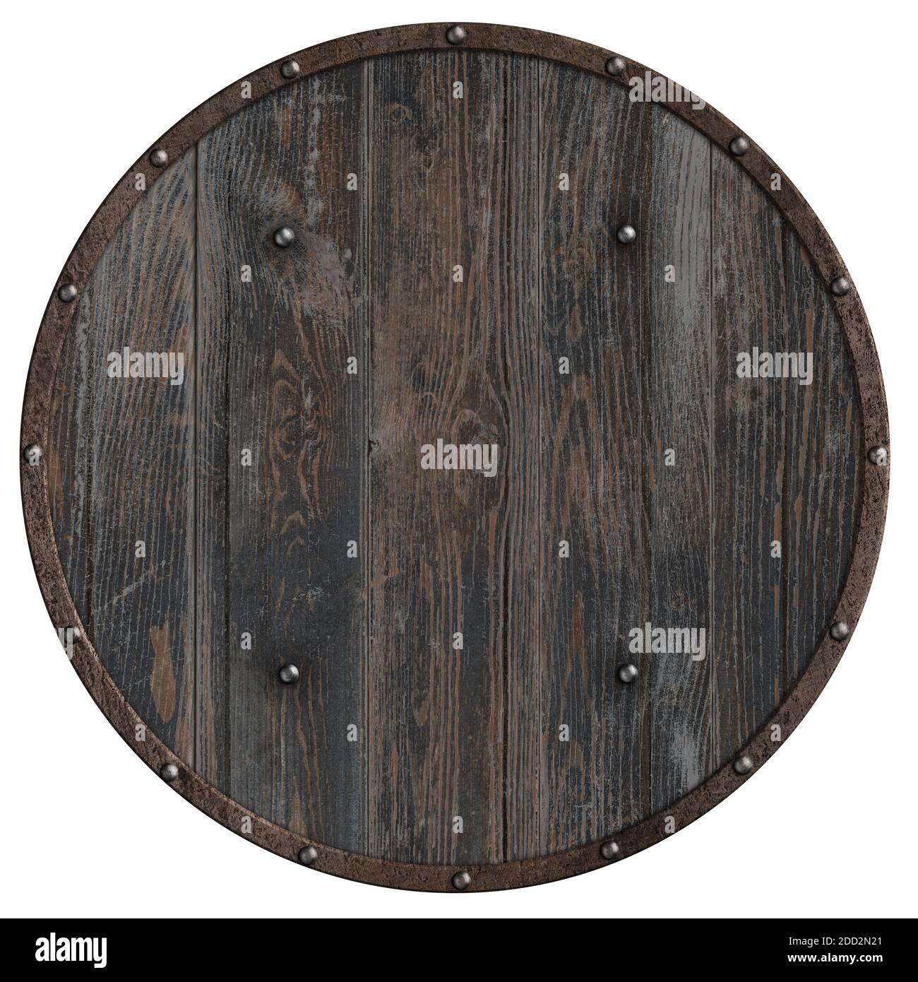 round wooden shield very simple 3d illustration Stock Photo - Alamy