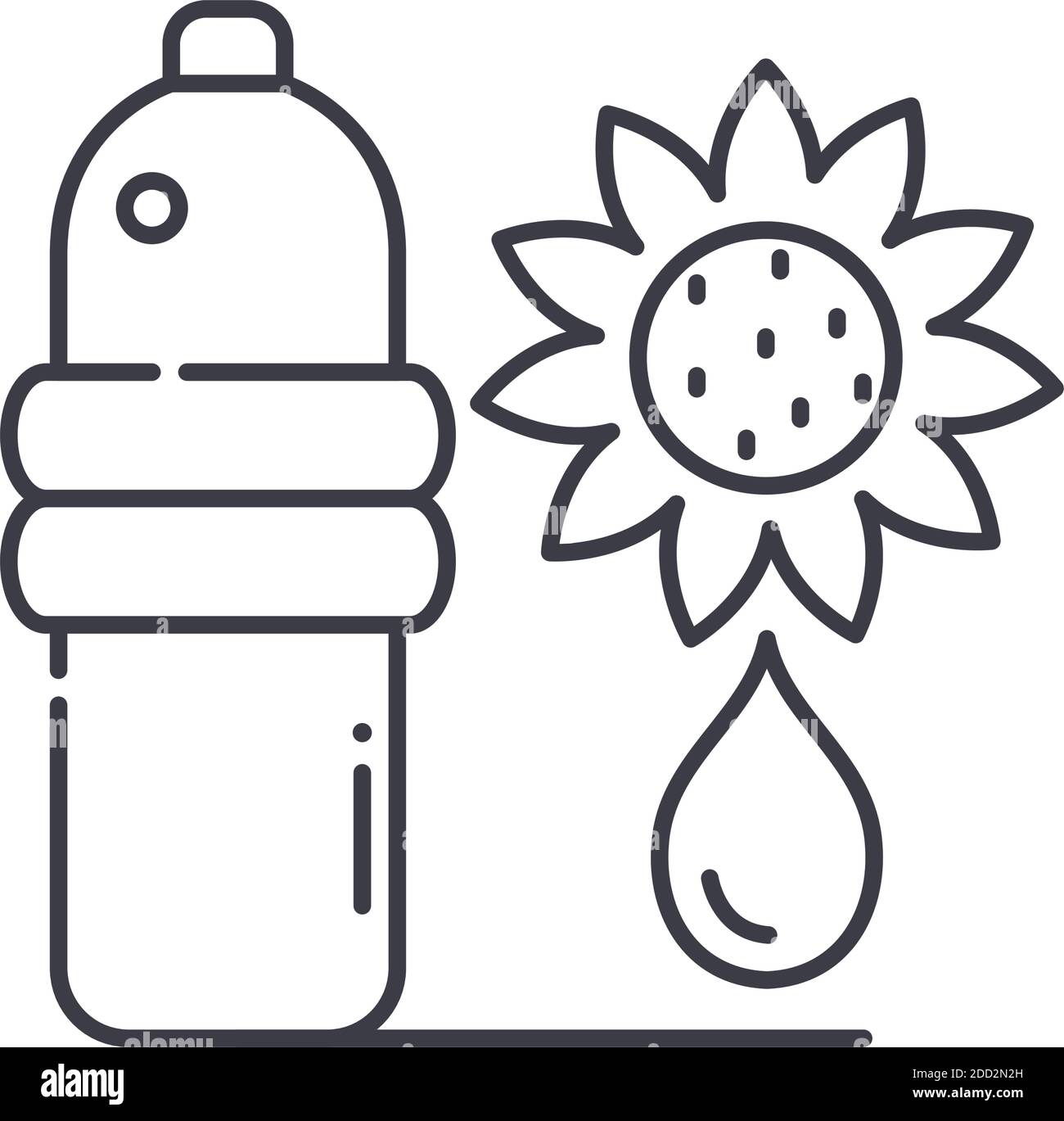 Vegetable oil icon, linear isolated illustration, thin line vector, web ...