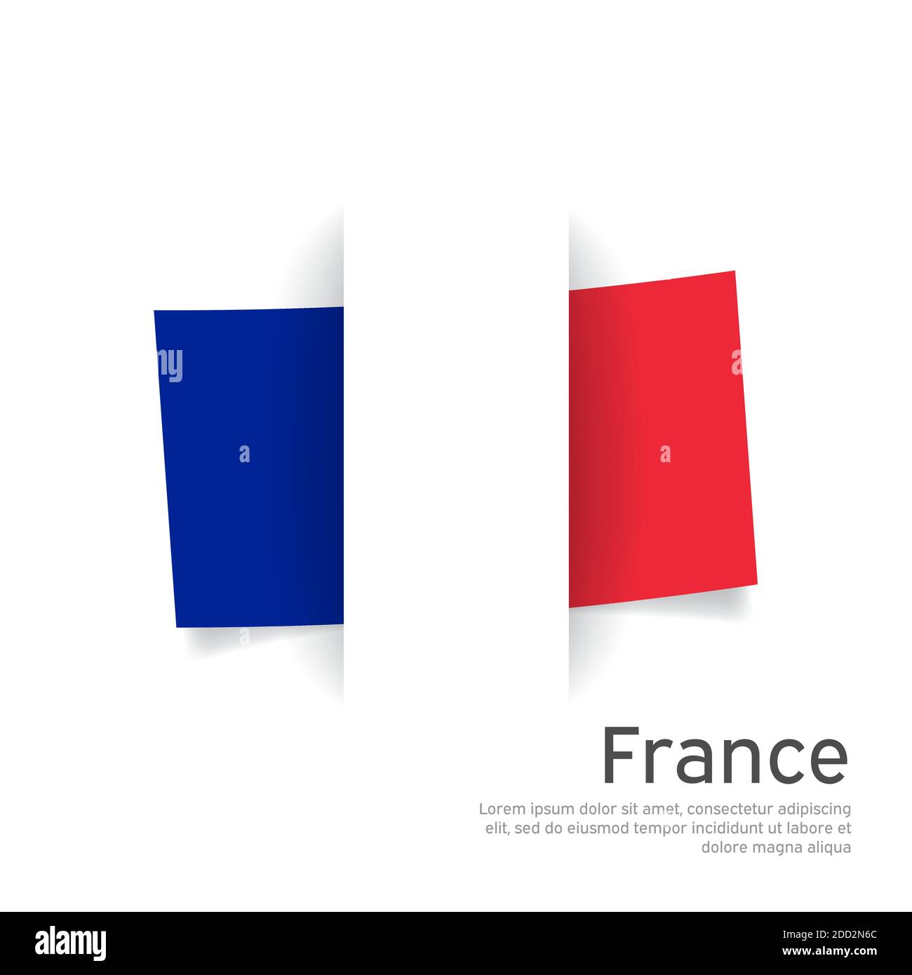 France flag in paper cut style. Creative background for patriotic ...