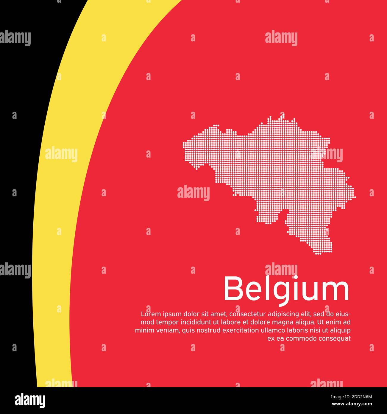 Abstract waving belgium flag mosaic map. Creative background for ...