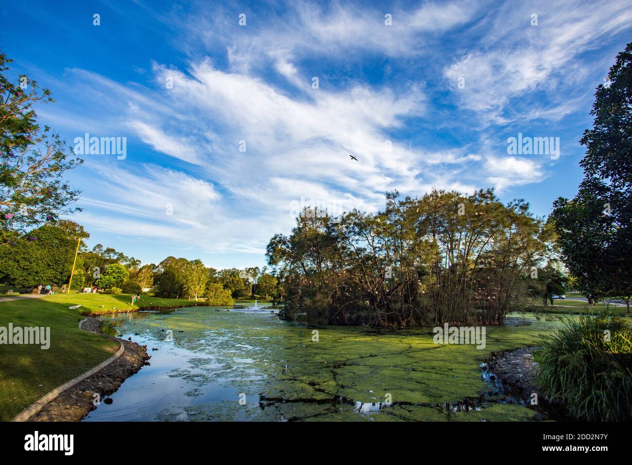 View of Lake Alford at the recreational park at the southern entry of ...