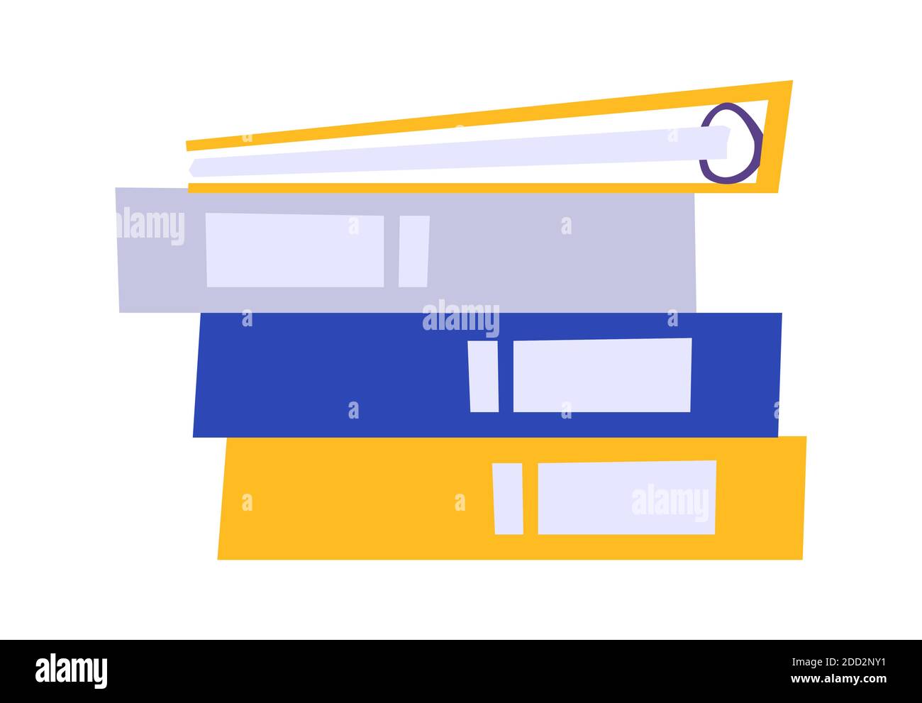 Stack of stationery folders with documents, office paper work, archive ...