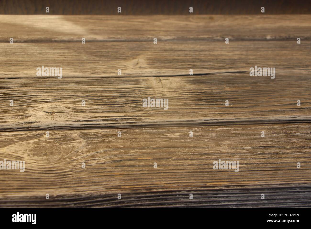 Old wooden planks with rusty nails driven in. Selective focus. Wood ...