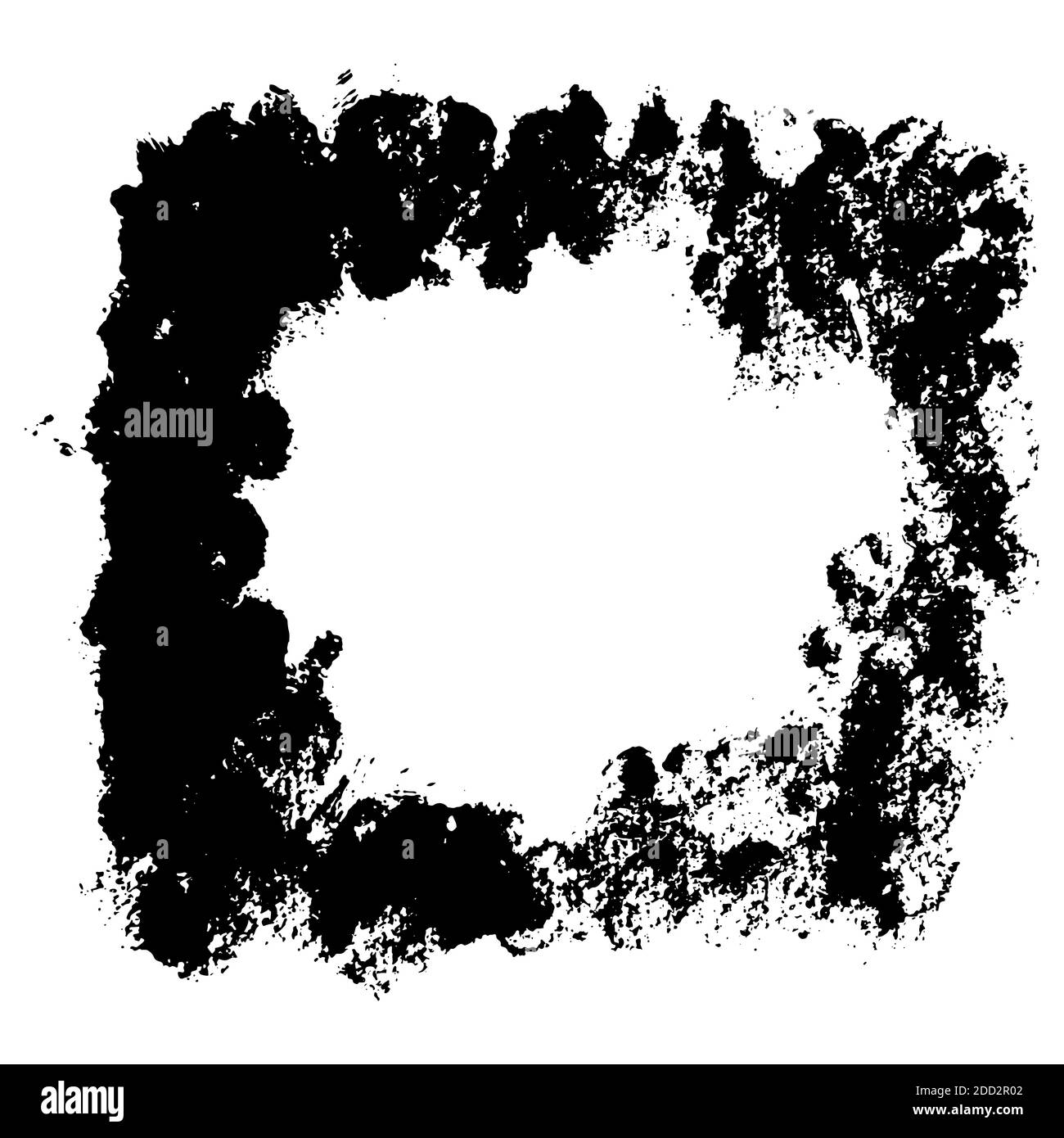 Ink vector brush stroke frame. Vector illustration. Grunge texture ...