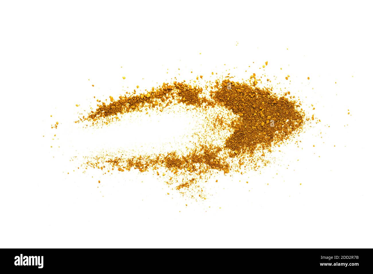 Gold eye shadow waved isolated on white background Stock Photo - Alamy