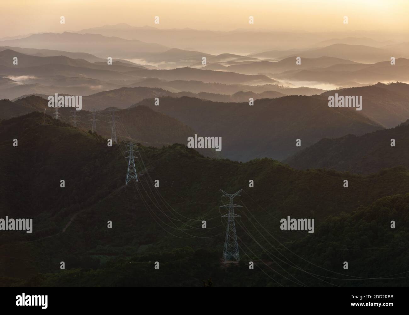The western mountains all-powerful power grid Stock Photo - Alamy