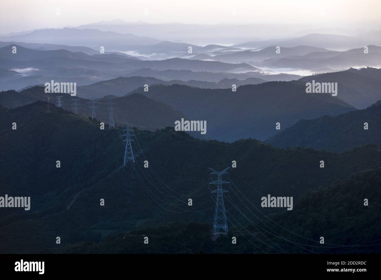 The western mountains all-powerful power grid Stock Photo - Alamy
