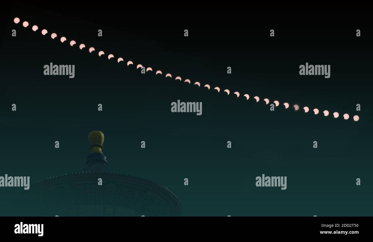 The eclipse track Stock Photo - Alamy