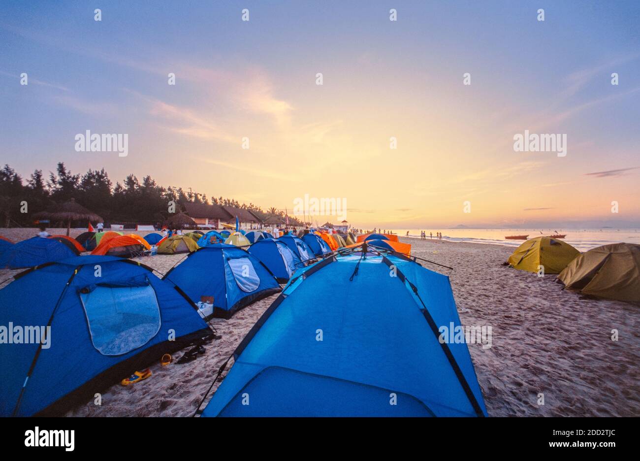 The beach camping Stock Photo - Alamy