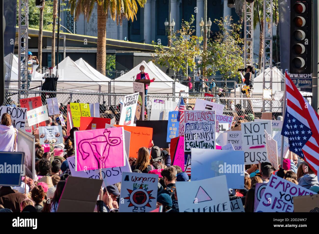 Los Angeles, JAN 21, 2017 -Women March in downtown Stock Photo - Alamy
