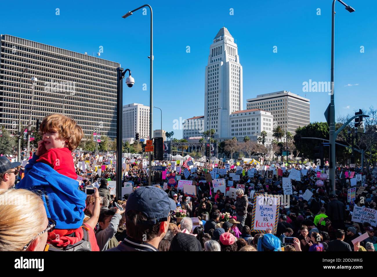 Los Angeles, JAN 21, 2017 -Women March in downtown Stock Photo - Alamy