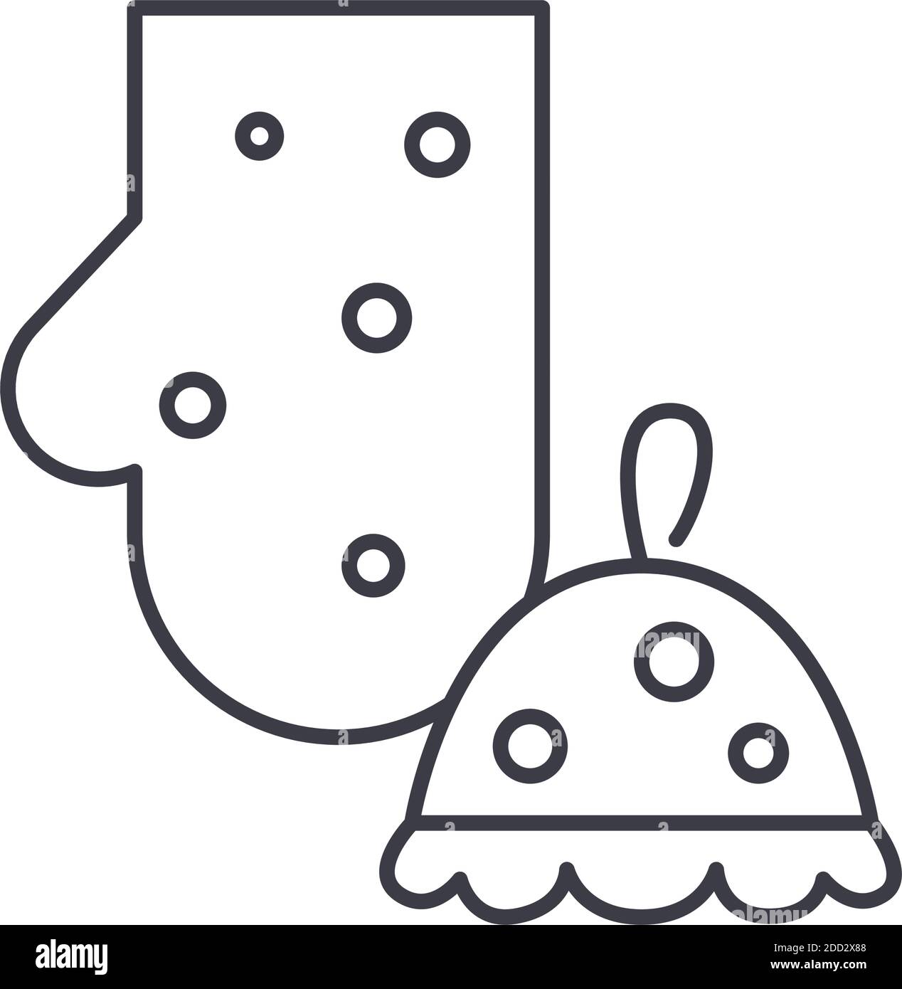 Patholder alove icon, linear isolated illustration, thin line vector ...