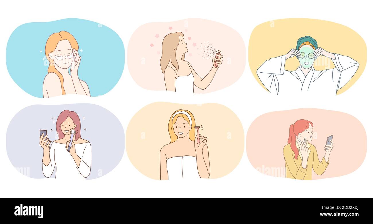 Using shaving foam Stock Vector Images - Alamy