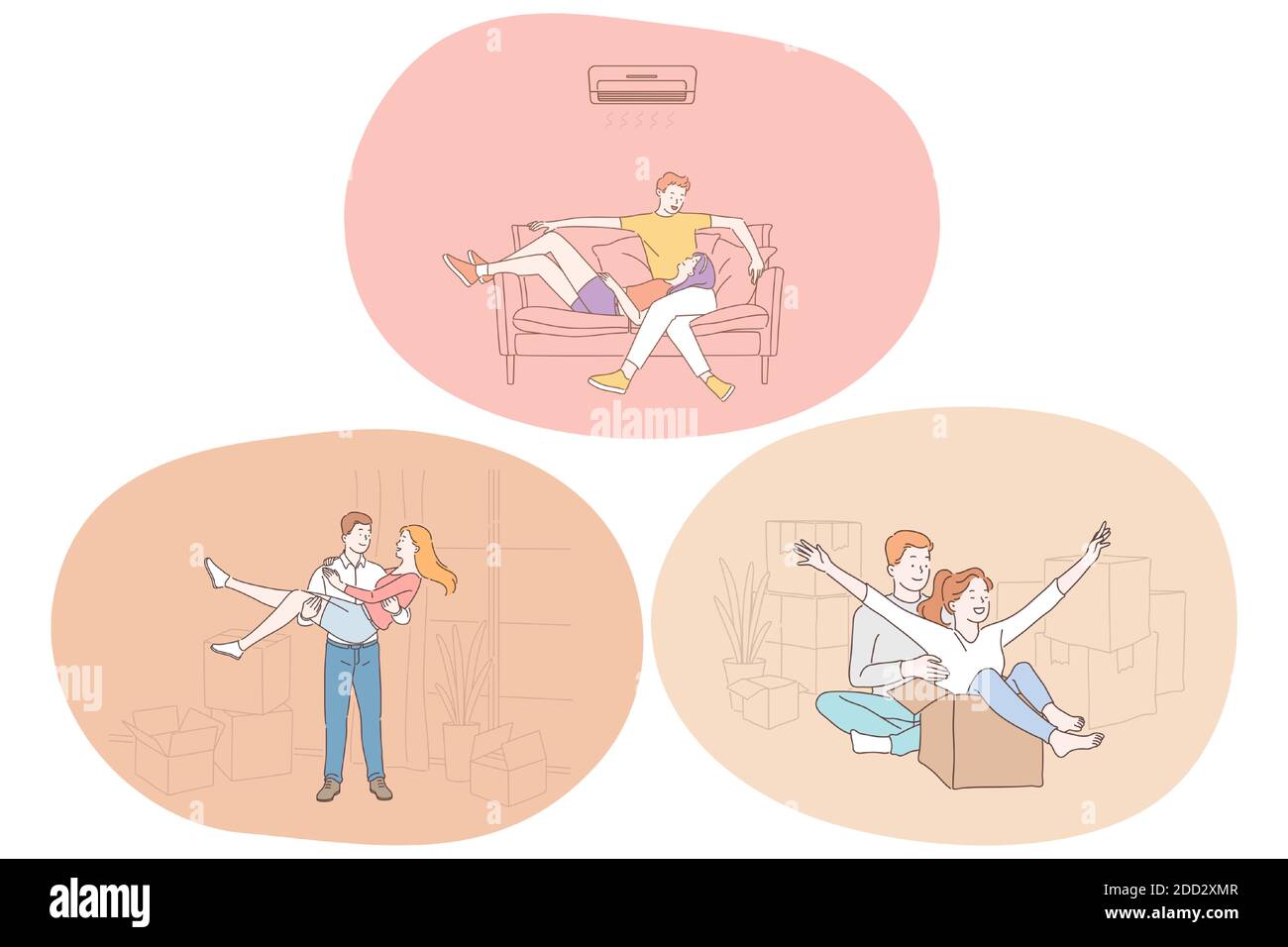 Love, couple in relationship, togetherness concept. Happy young loving ...